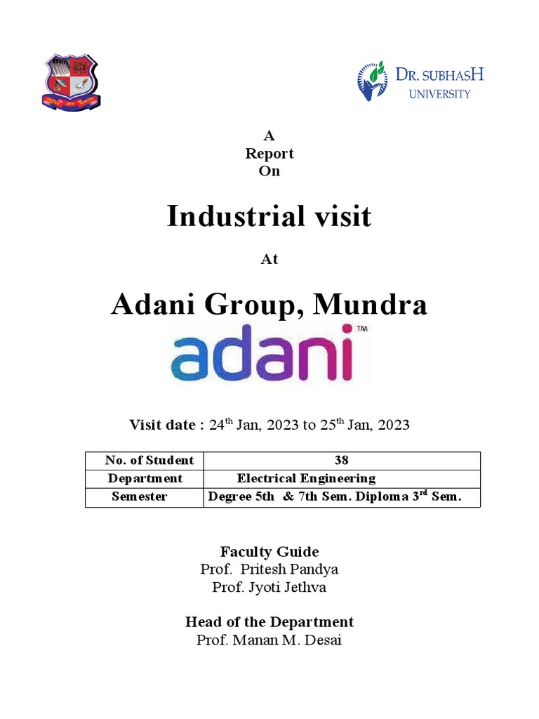 Adani Visit Report - DSU | Download Free PDF | Port Adani Visit Report - DSU | Download Free PDF | Port