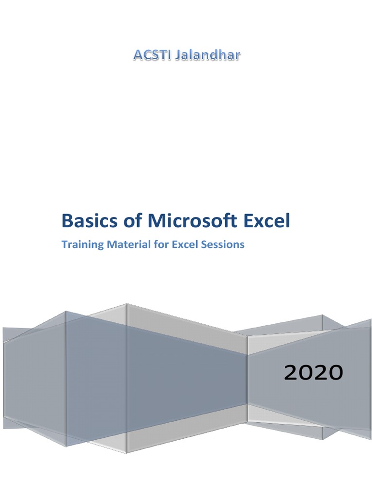 Excel Basics | PDF | Keyboard Shortcut | Microsoft Excel