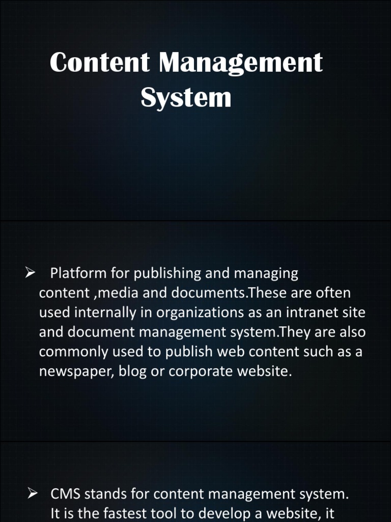 Content Management System | PDF | Magento | Word Press