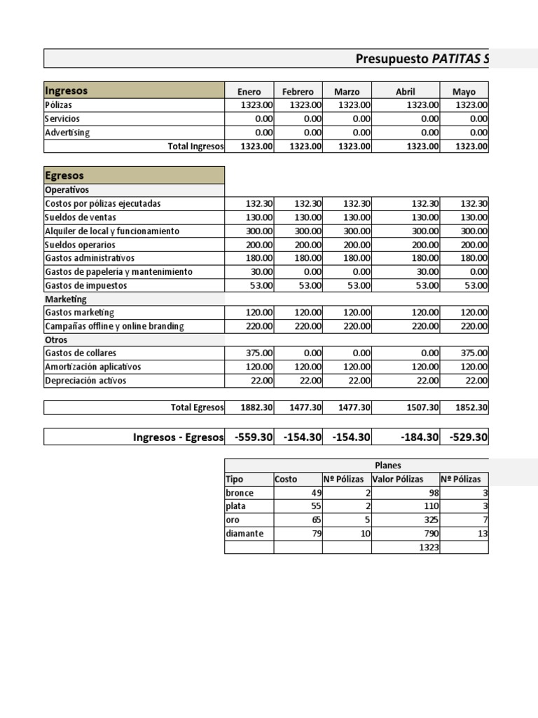 Flujo de Caja, Presupuesto y Punto de Equilibrio 2.023-4 | PDF