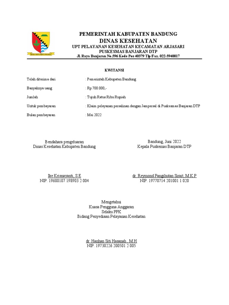 KWITANSI Jampesal Ita Nitip | PDF