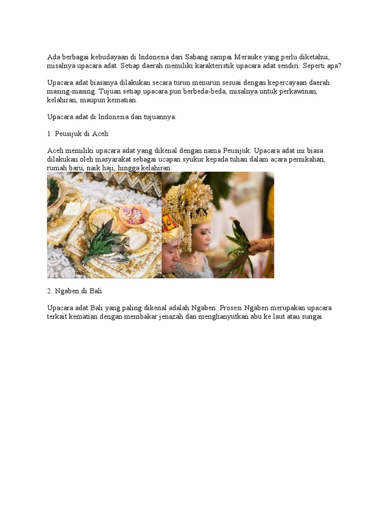 Budaya Upacara Adat | PDF | Ilmu Sosial | Agama & Spiritualitas