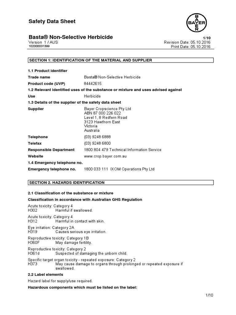 LDKB Basta (English) | PDF | Dangerous Goods | Toxicity