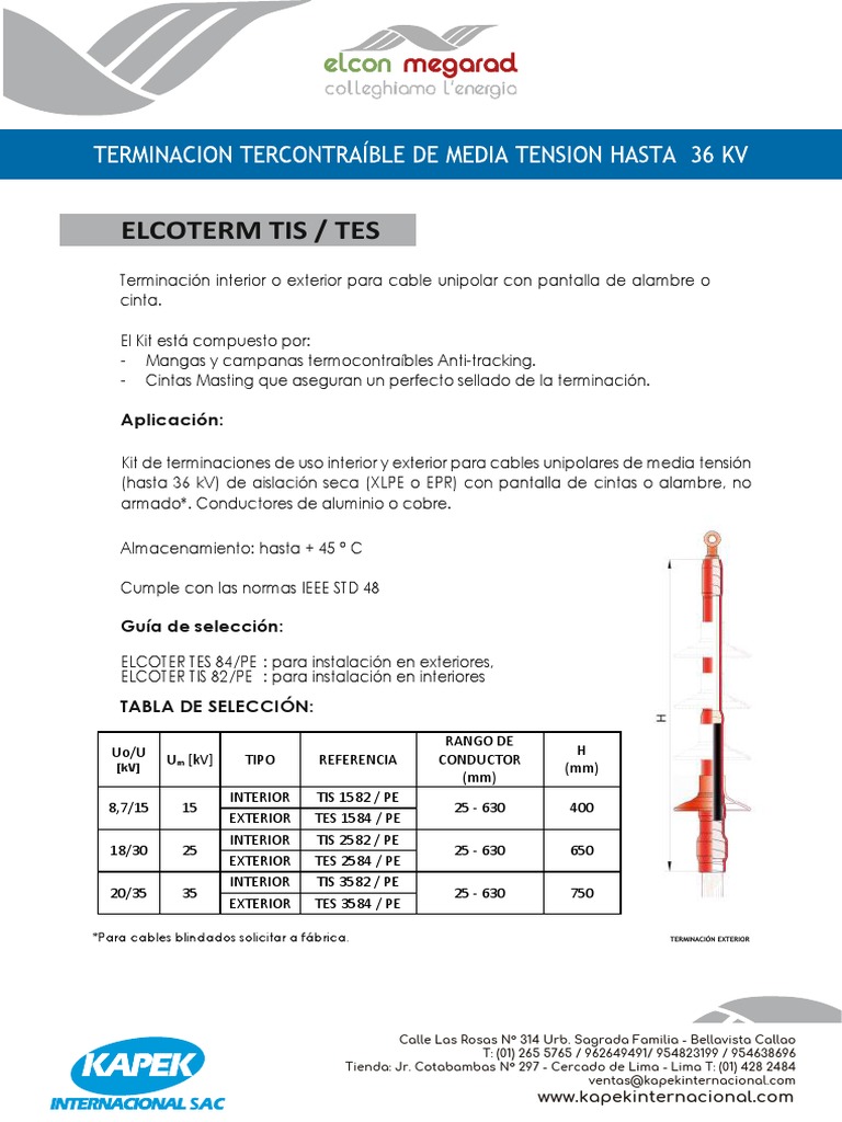 Elcon Megarad Termocontraibles | PDF