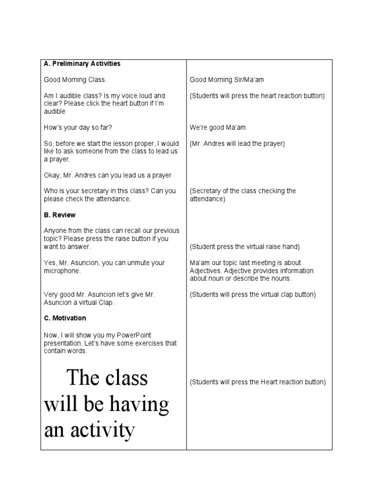 Preliminary-Activities Review Motivation | PDF | Linguistics | Syntax