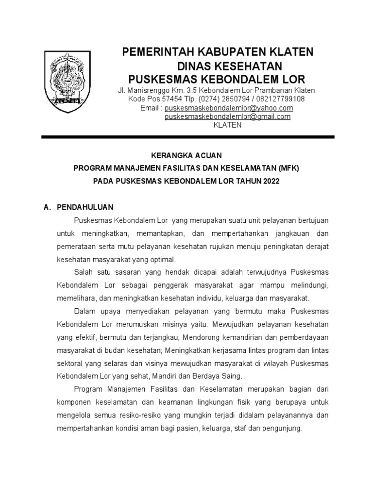 Program Manajemen Keselamatan Puskesmas | PDF | Kesehatan Holistik | Sains & Matematika