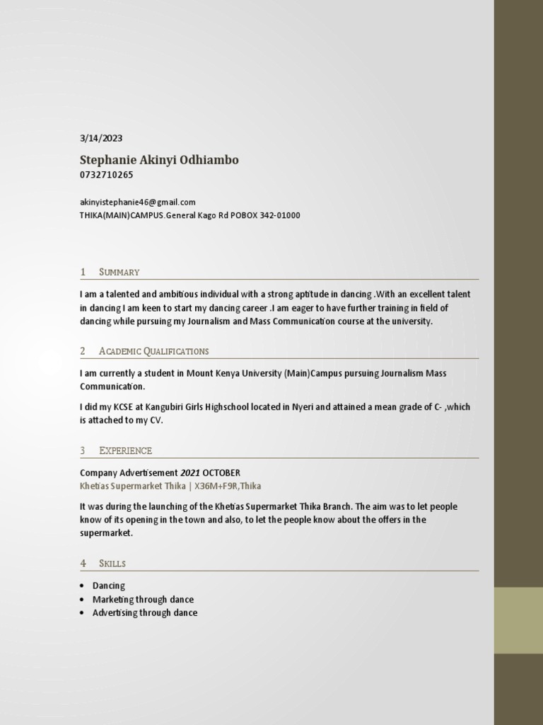 Stephanie's CV | PDF