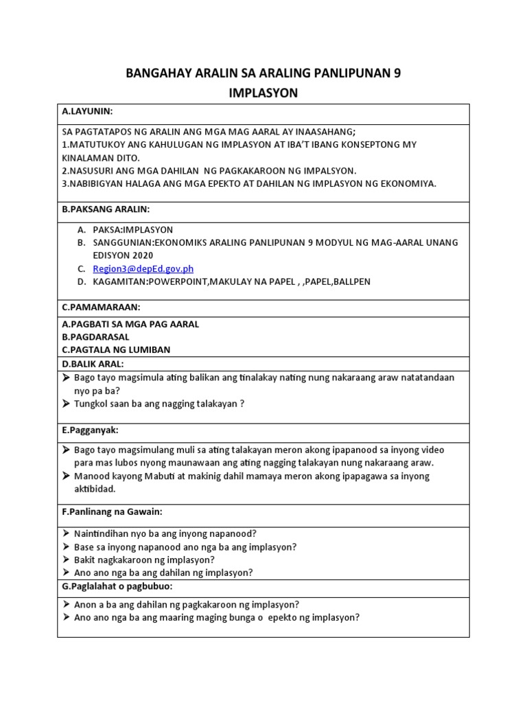 Implasyon 2 Banghay | PDF