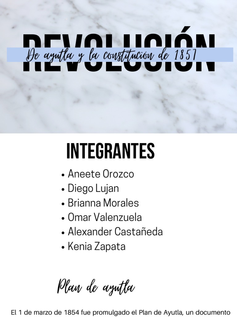 Revolución de Ayutla y La Constitución de 1857 PDF | Descargar gratis PDF | México | Gobierno