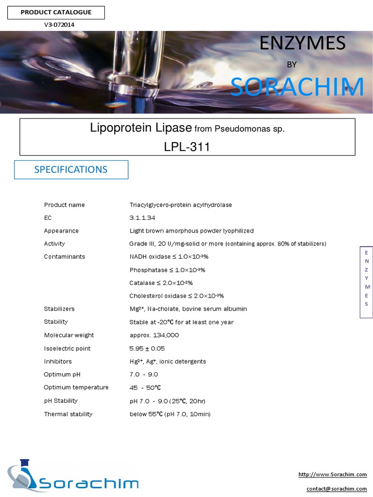 LPL 311 | PDF | Biochemistry | Chemistry