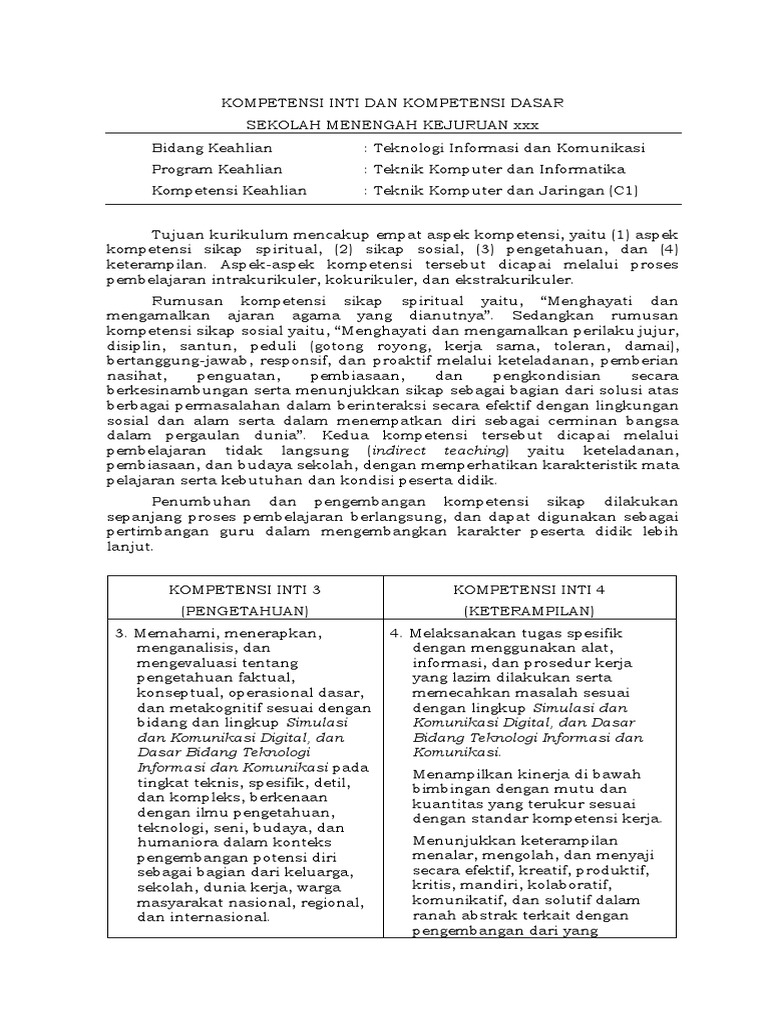 CONTOH Hasil Kompilasi KD TKJ Dengan SAP Axioo | PDF