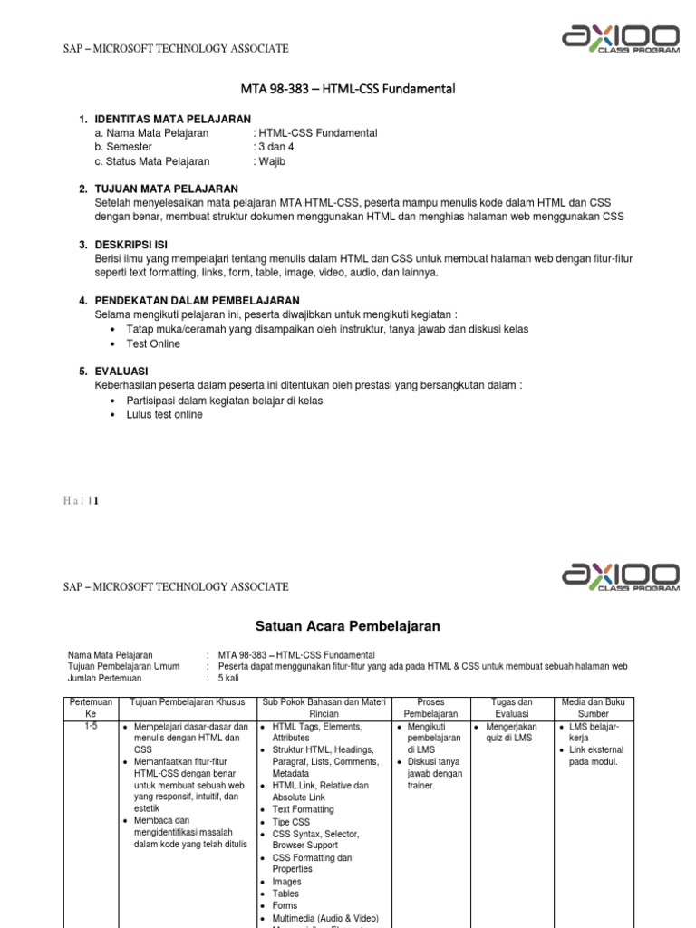 Sap - Mta HTML-CSS | PDF