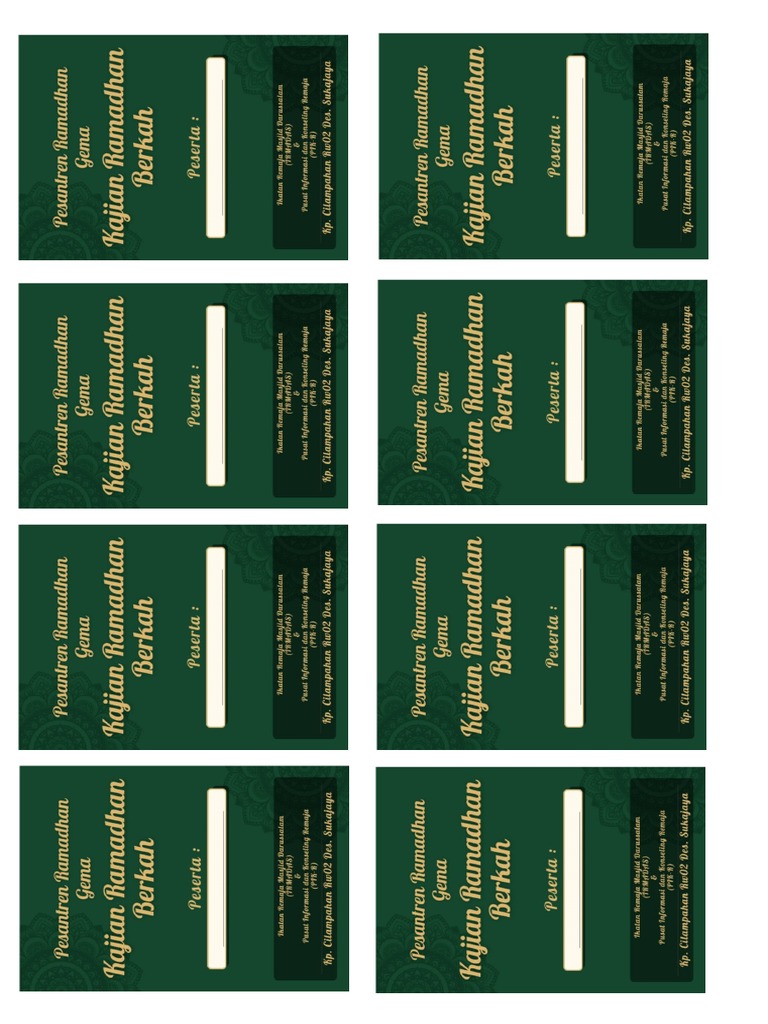 name tag peserta.docx | PDF