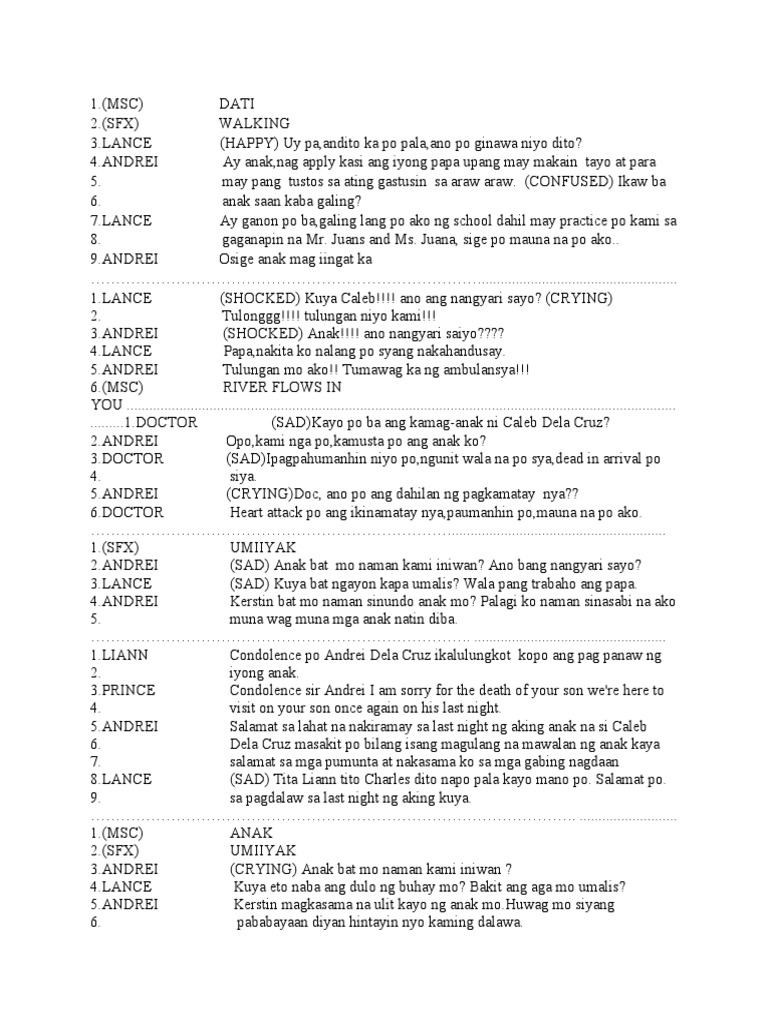 Script Dula Dulaan | PDF