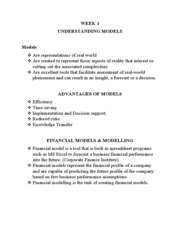 A Guide to Developing Effective Financial Models: Key Considerations for Structure, Design and ...