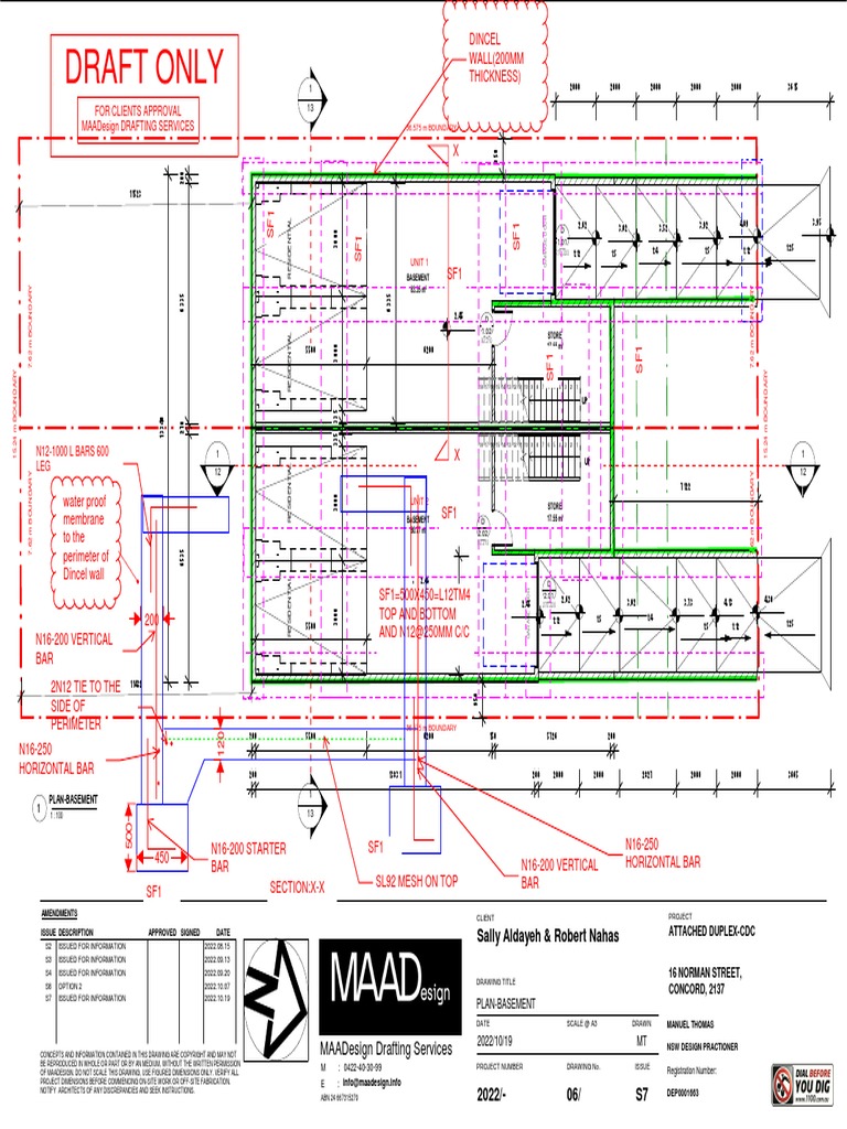 Mark Up Basement and Footing Concord | PDF | Building Engineering | Architectural Design