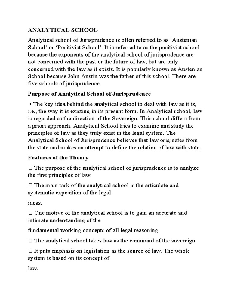 Analytical School Pdf Utilitarianism Jurisprudence