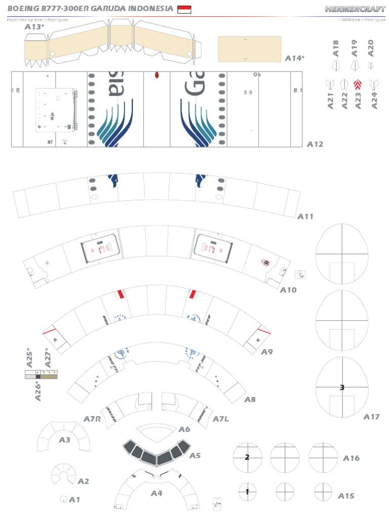 Boeing 777-300ER Garuda Indonesia PDF | PDF
