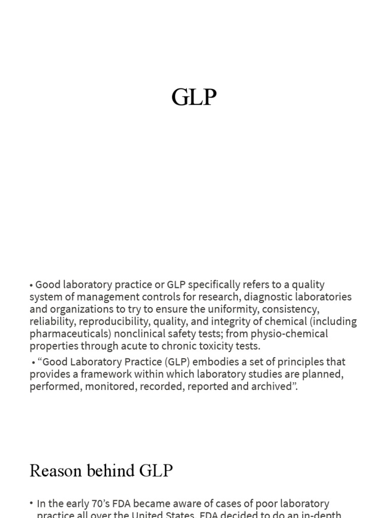 GLP | PDF | Evaluation
