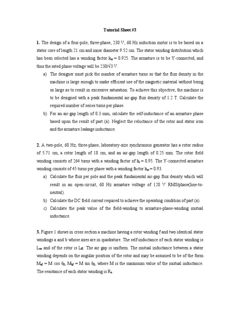 Tutorial Sheet #3 | PDF | Manufactured Goods | Physical Sciences