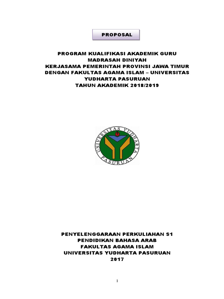 Proposal Beasiswa Madin | PDF