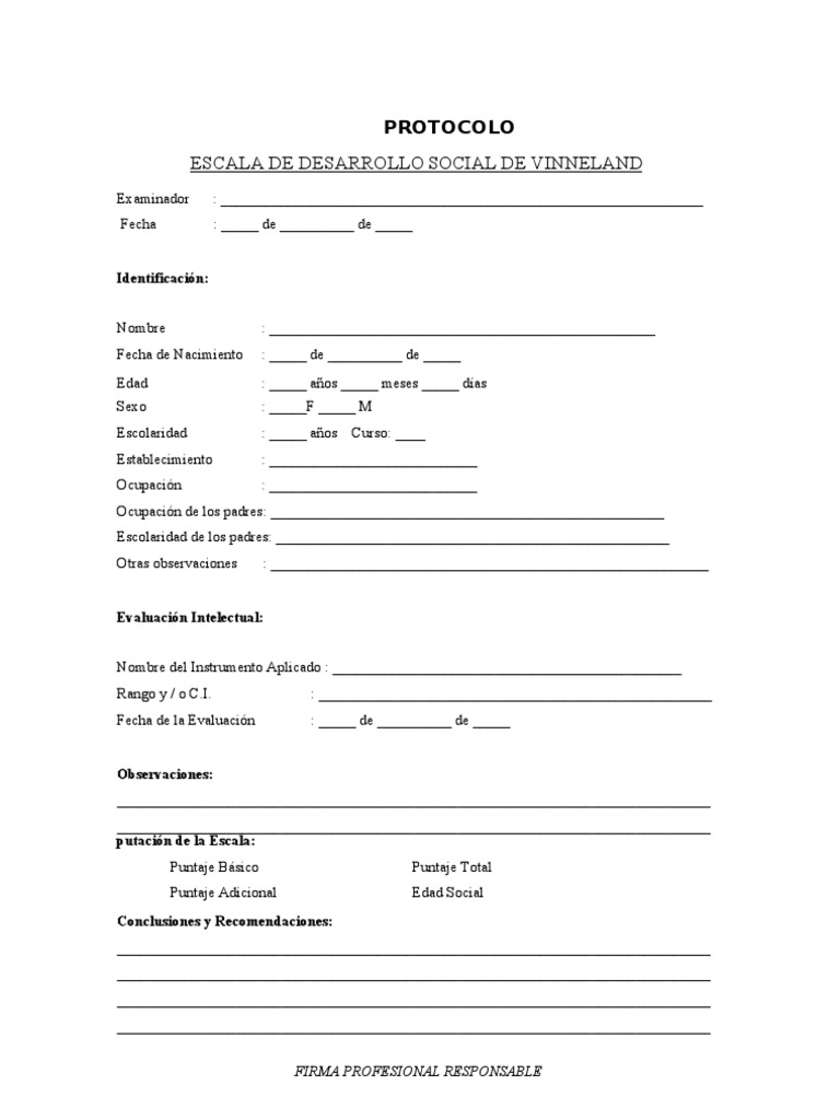 Protocolo Vineland | PDF | Naturaleza