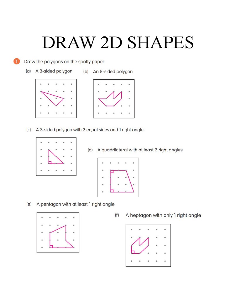 wORKSHET 2d Shapes | PDF