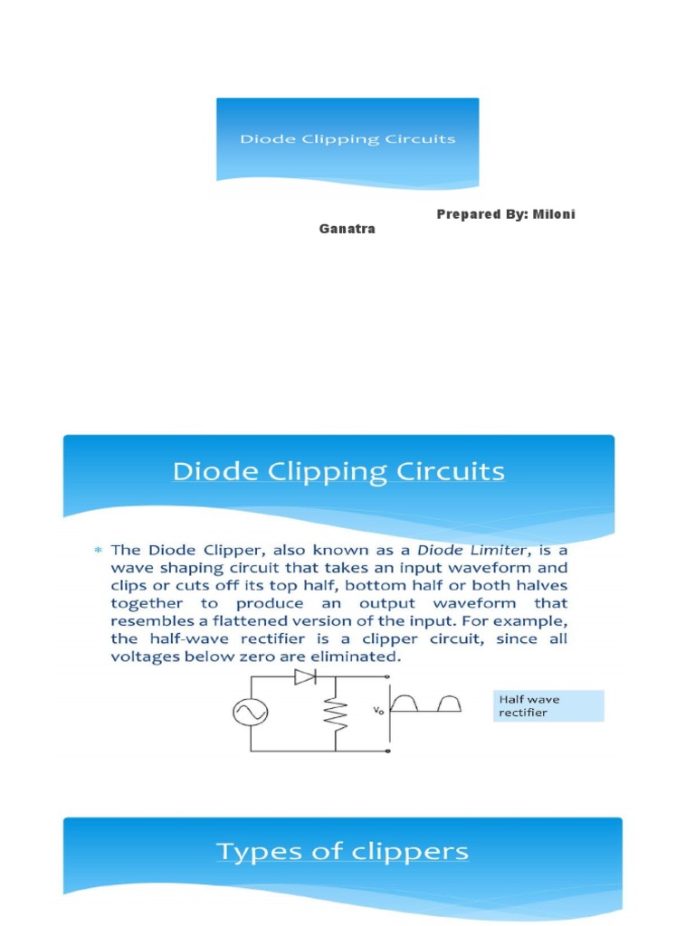 Clipping and Clamping Circuit | PDF Clipping and Clamping Circuit | PDF