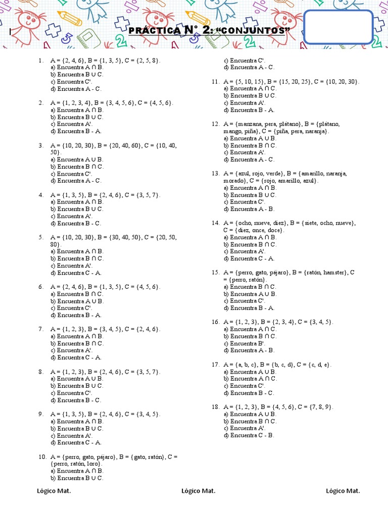 Practica N°2 - Conjunto Inter Union PDF | PDF