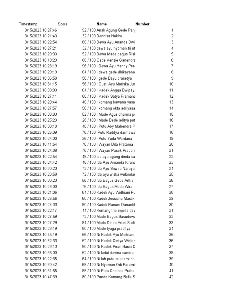 ENGLISH MIDTERM TEST II (Responses) | PDF