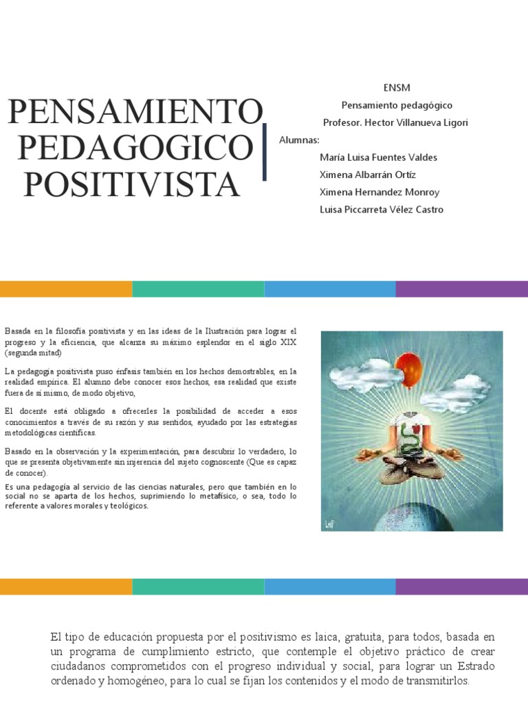 Pensamiento Pedagogico Positivista | PDF | Positivismo | Pedagogía