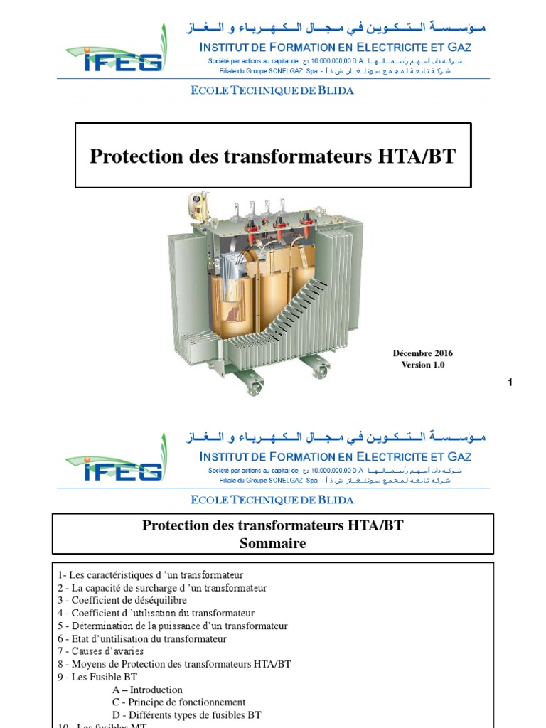 Protection - Transfo HTA-BT - Desquilibre Et Protection Transformateur ...
