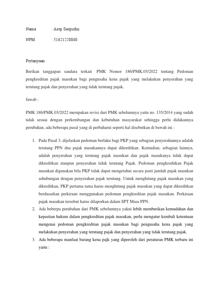 Tugas 15 - Asep Saepudin | PDF | Pengelolaan Keuangan & Uang | Teknologi & Rekayasa