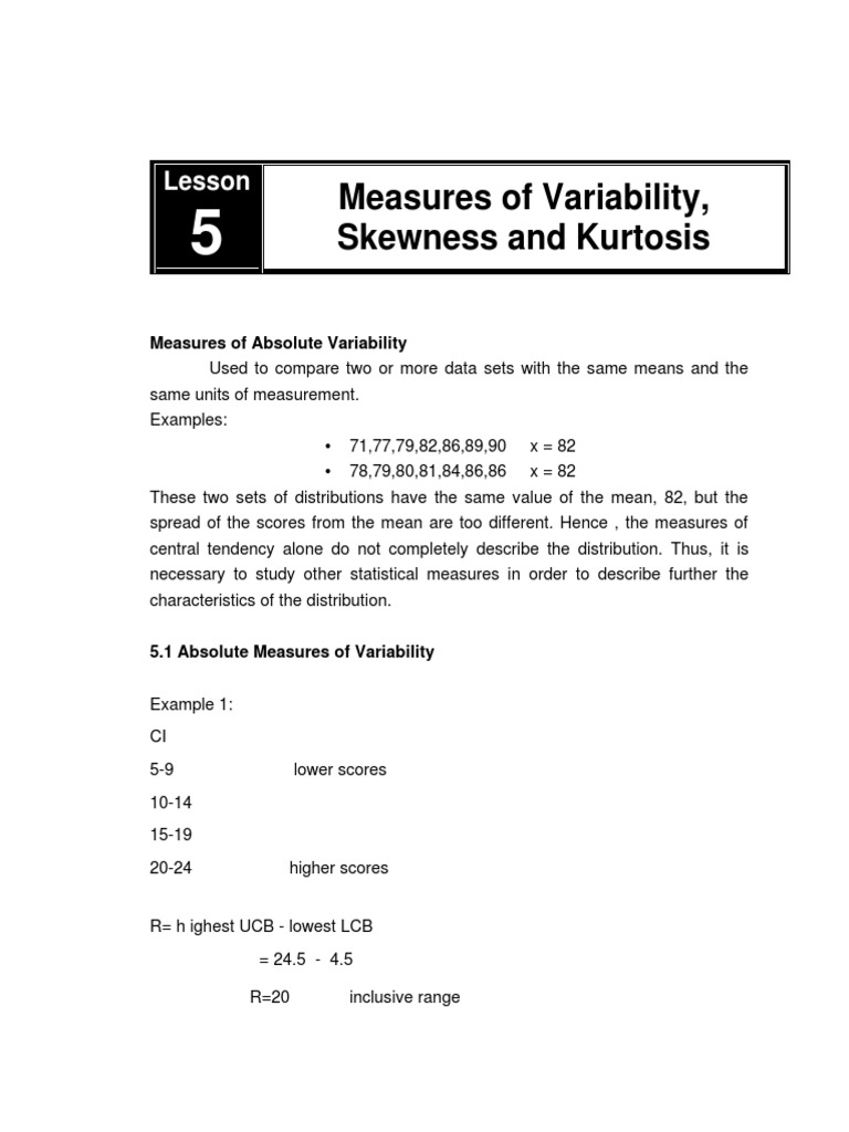 Module 5 PDF | PDF | Descriptive Statistics | Statistical Analysis