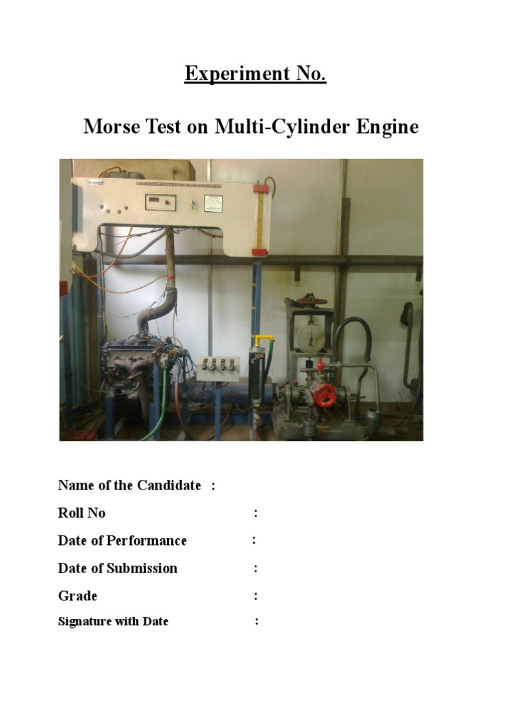 ICE Morse Test | PDF | Engines | Internal Combustion Engine