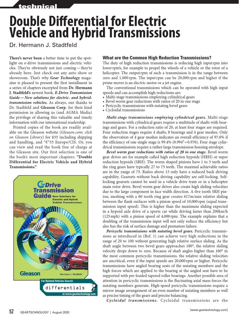 Double Differential For Electric Vehicle and Hybrid Transmissions PDF ...