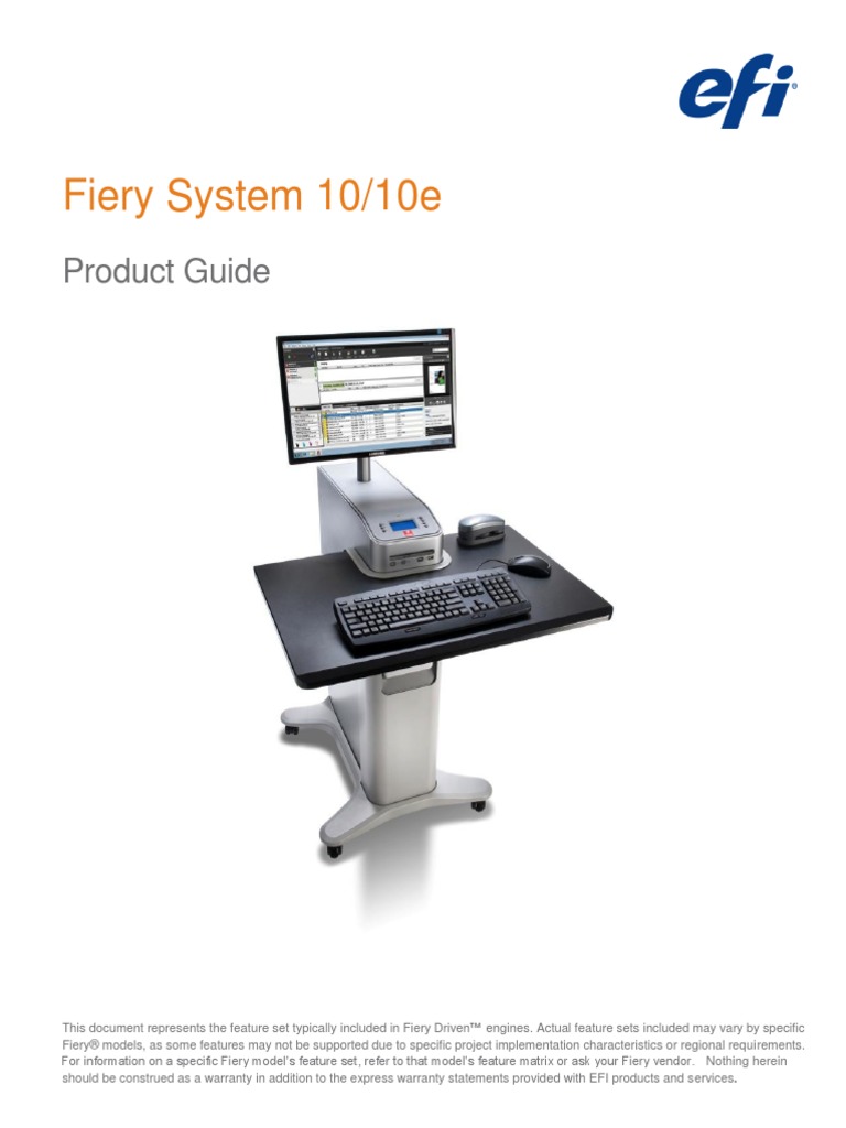 Fiery Sys10 Product Guide | PDF | Printer (Computing) | Data Compression