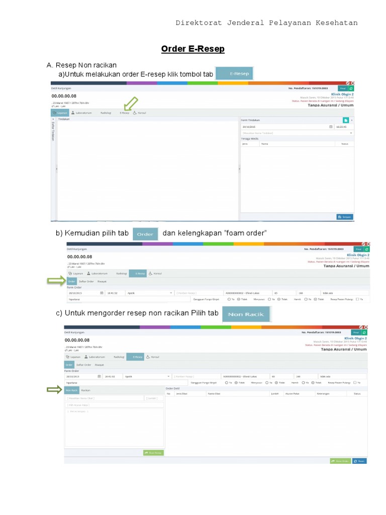 Manual Order E-Resep | PDF | Pengembangan Diri