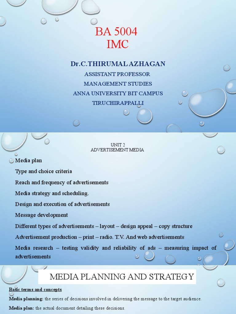 IMC Unit 2 | PDF | Advertising | Mass Media