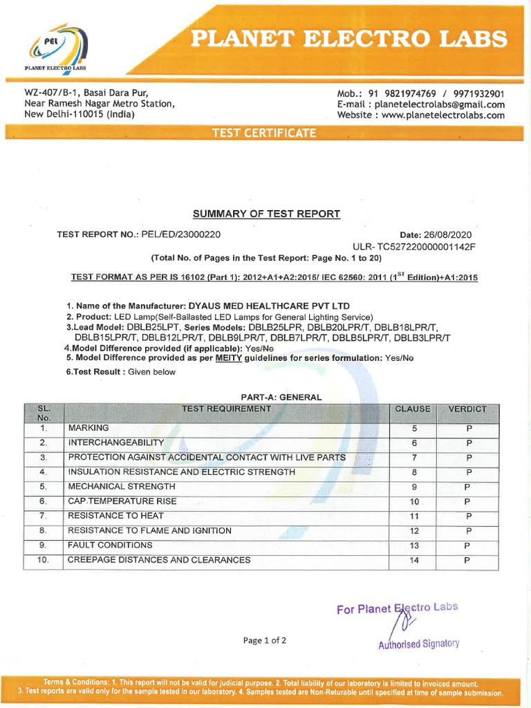 Final Test Report PDF | PDF