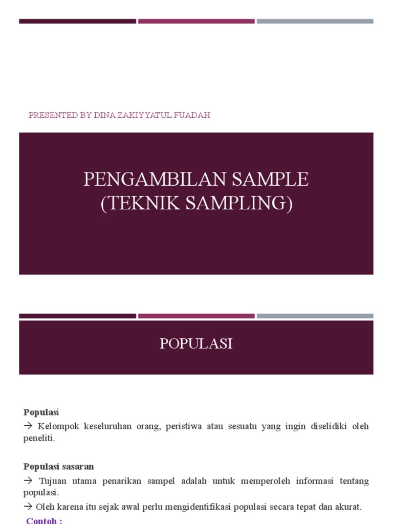 Teknik Sampling | PDF