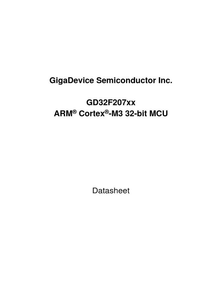 GD32F207xx Datasheet Rev1.0 | PDF | Microcontroller | Electrical Engineering