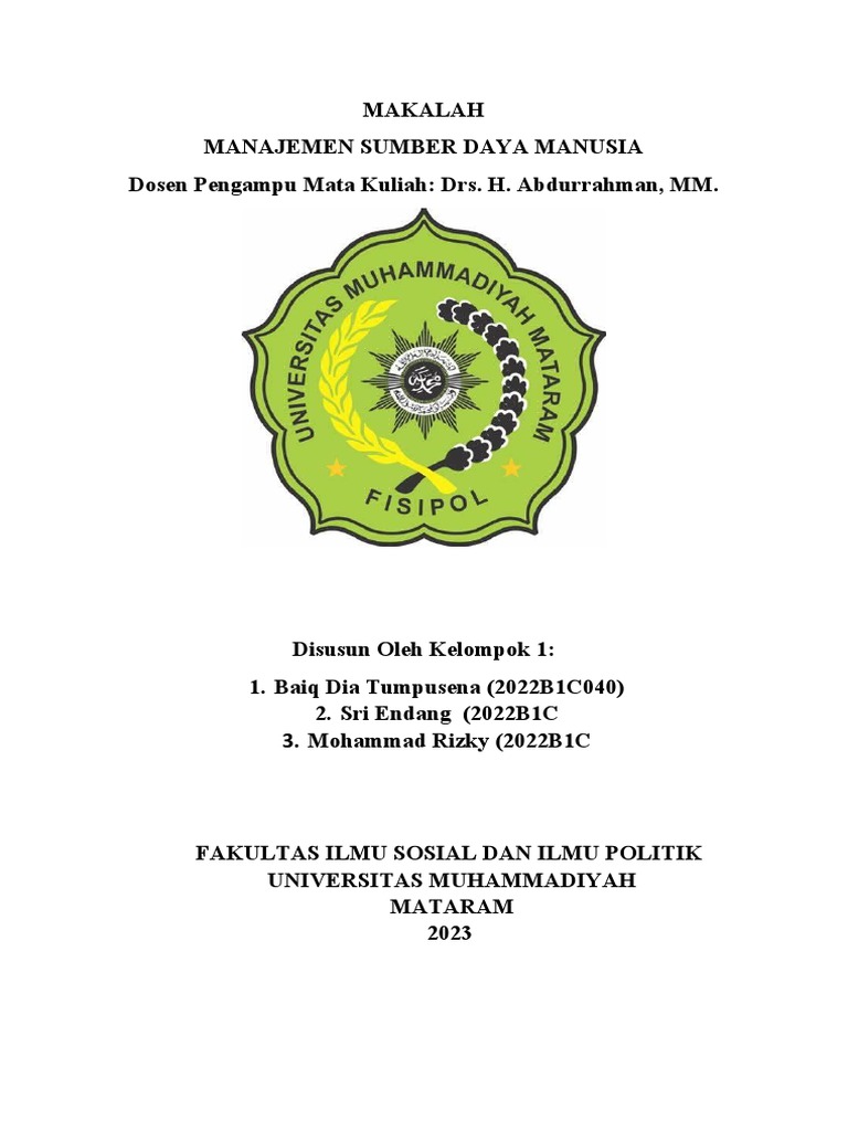 Makalah Manajemen SDM | PDF