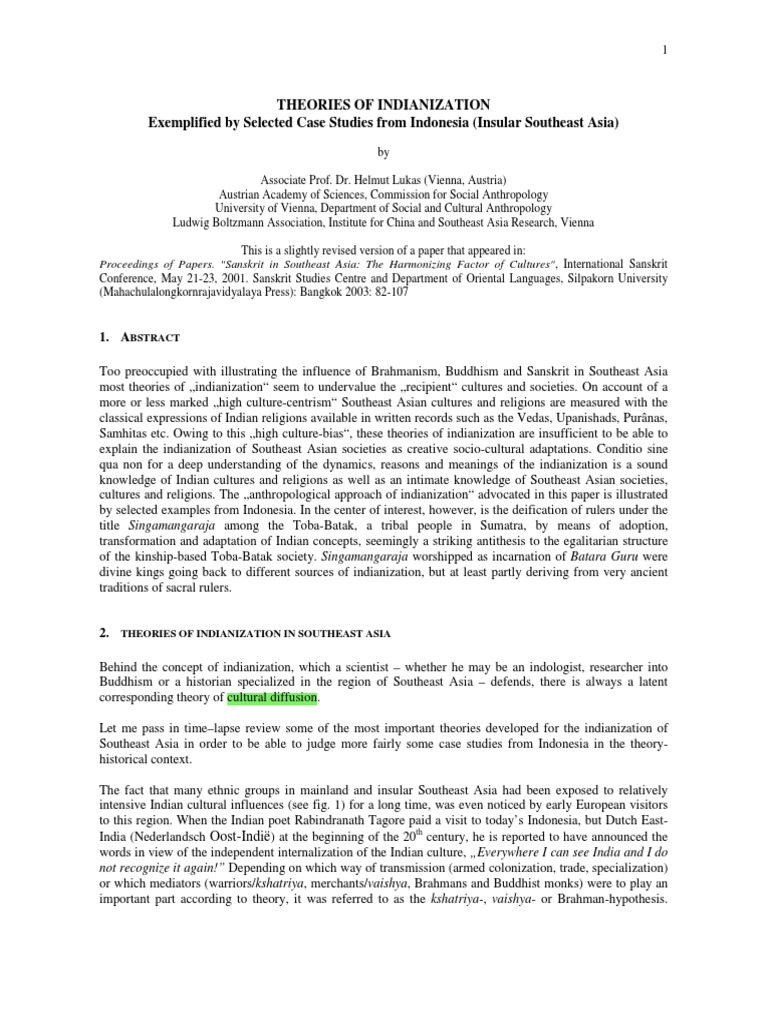 Theories of Indianization | PDF