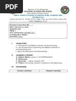 Detailed Lesson Plan in Dressmaking/Tailoring I - Objectives | PDF ...