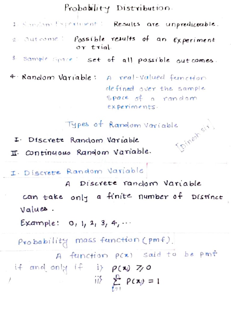 Probability Distribution PDF | PDF | Random Variable | Probability ... Probability Distribution PDF | PDF | Random Variable | Probability ...