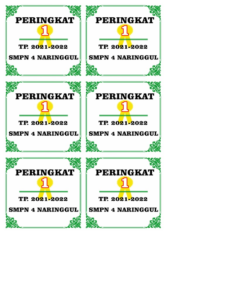 print label piala.docx | PDF