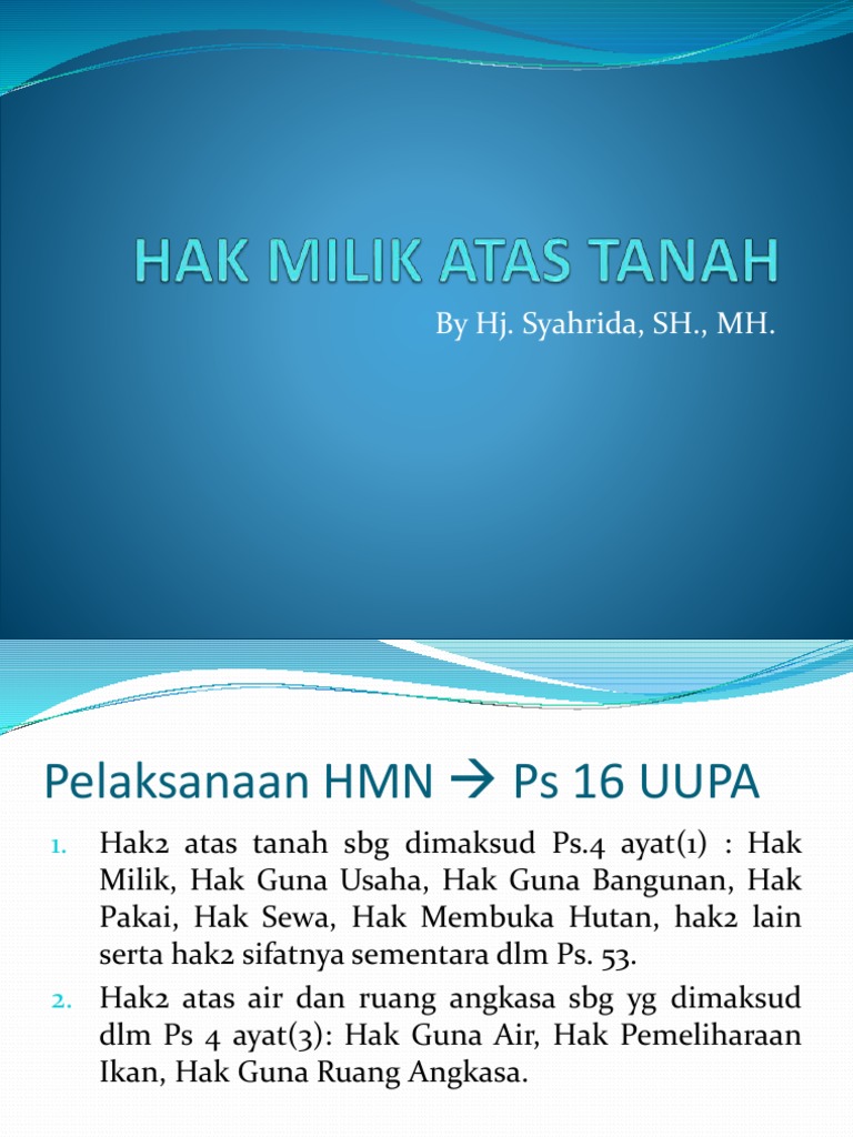 Hak Milik | PDF | Politik | Hukum