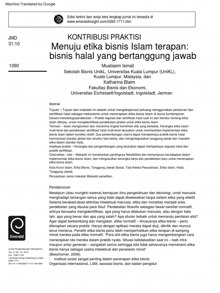 Applied Islamic Business Ethics - w6.EN - ID PDF | PDF