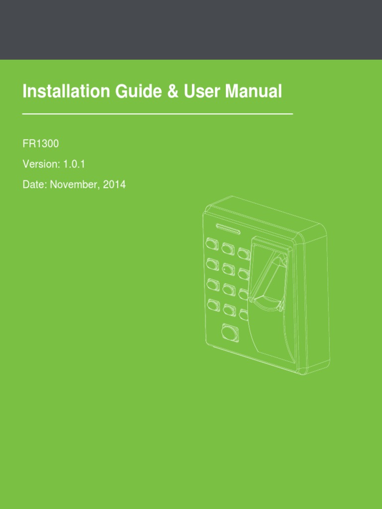 FR1300 Installation & User Guide | PDF | Authentication | Access Control